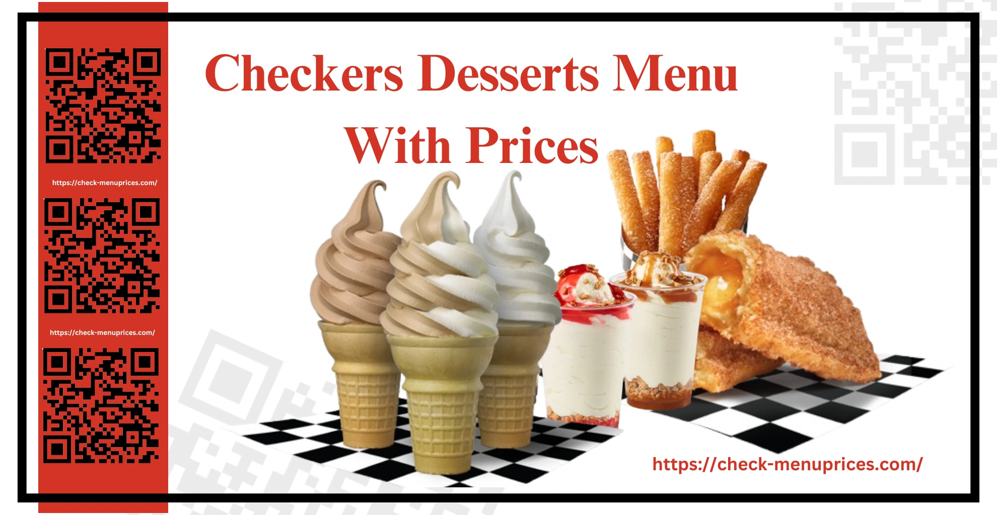 Checkers Desserts Menu: Milkshakes, Funnel Cake Fries & More